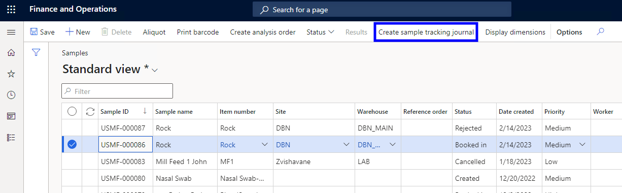 LIMS Samples | Axnosis.wiki